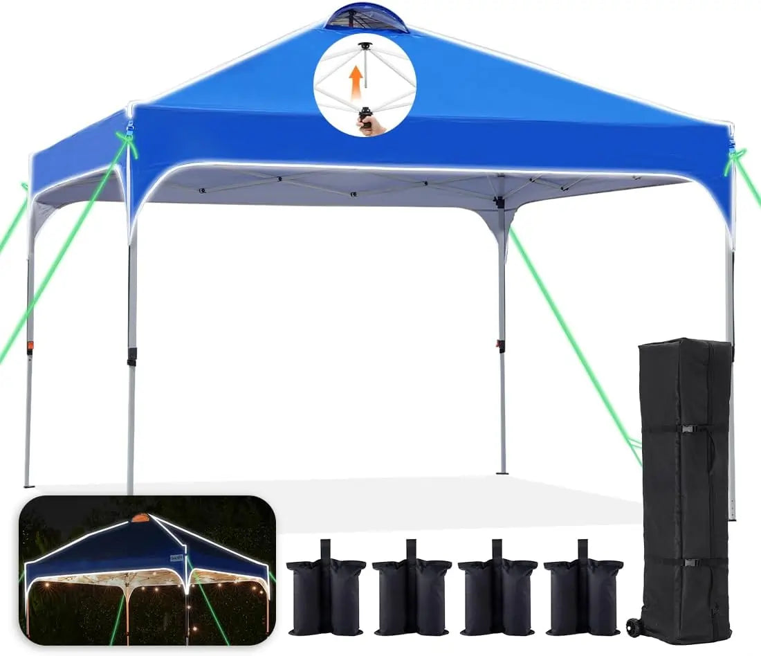 10x10 Pop up Event Canopy Tent with Vent, 1-2 Person Easy Set up – MaxLead