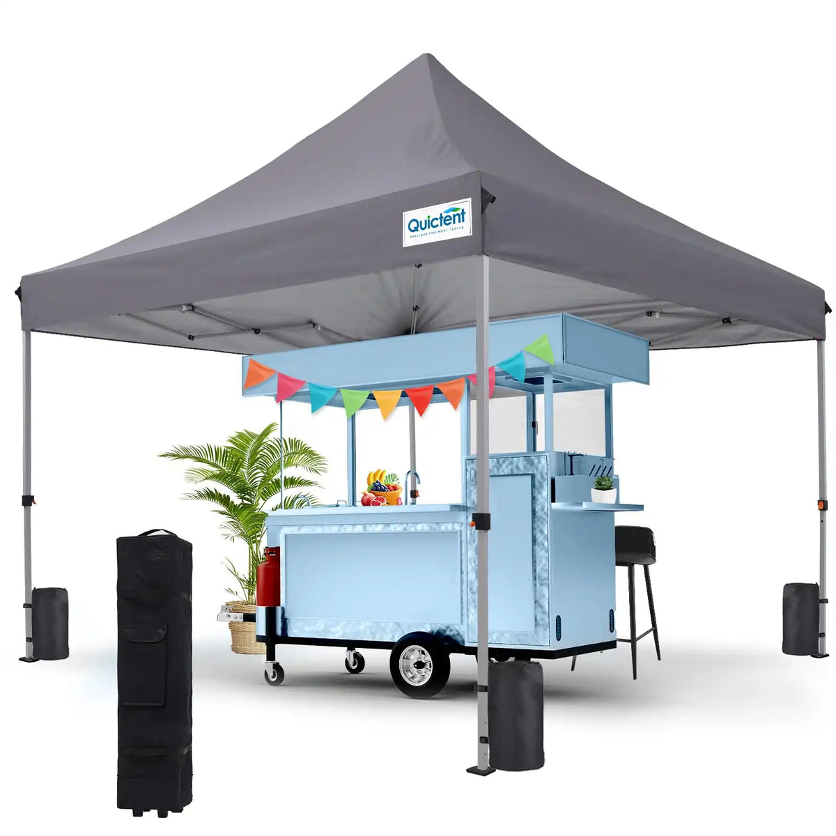 10x10 Fire Retardant Pop up Canopy with Wheeled Carry Bag – MaxLead